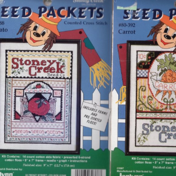 Janlynn | Office | 2 Cross Stitch Kits With Frames Janlynn Seed Packets ...